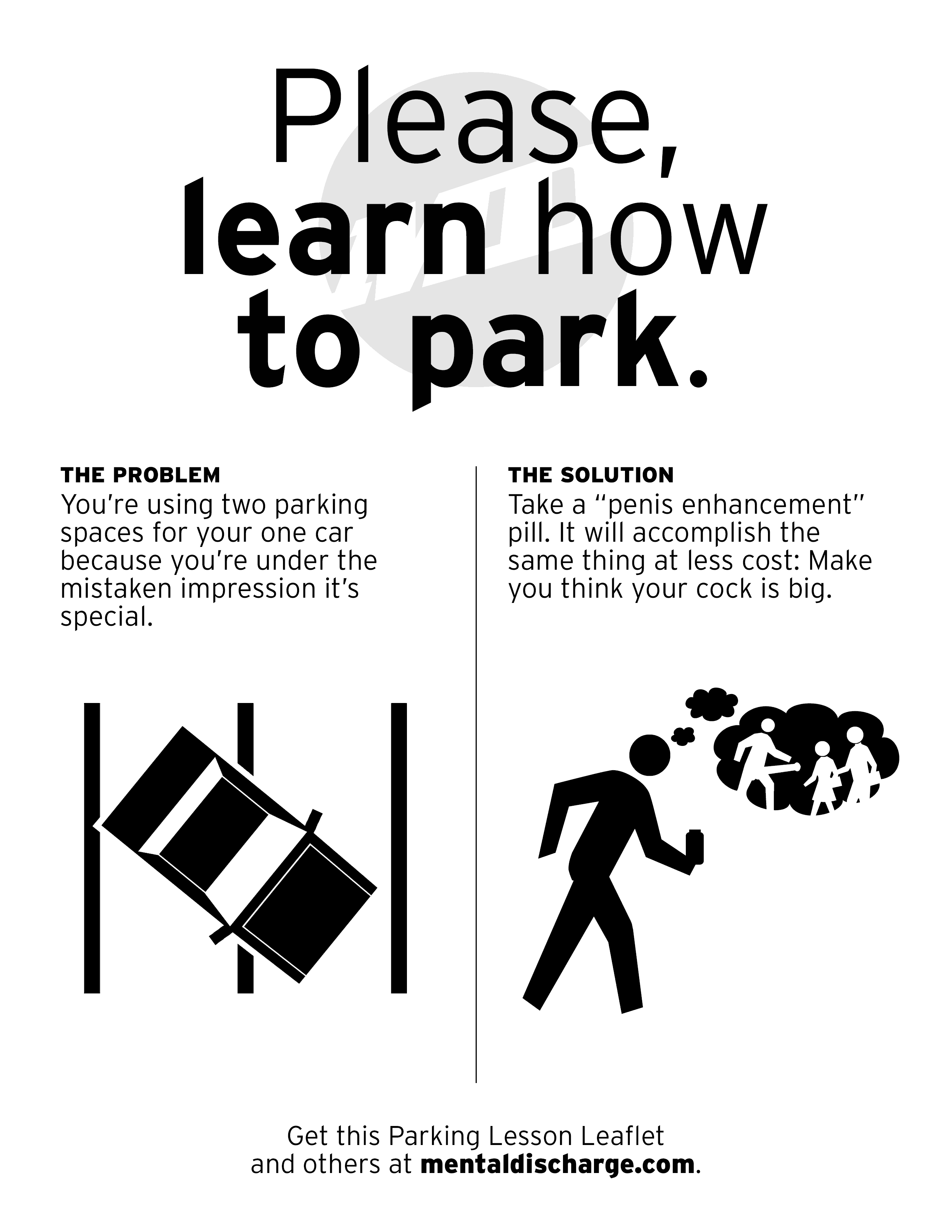 Teach Proper Parking with Parking Lesson Leaflets - Mental Discharge